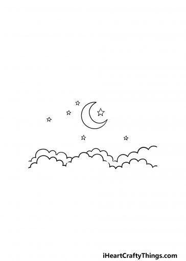 Night Sky Drawing - How To Draw A Night Sky Step By Step