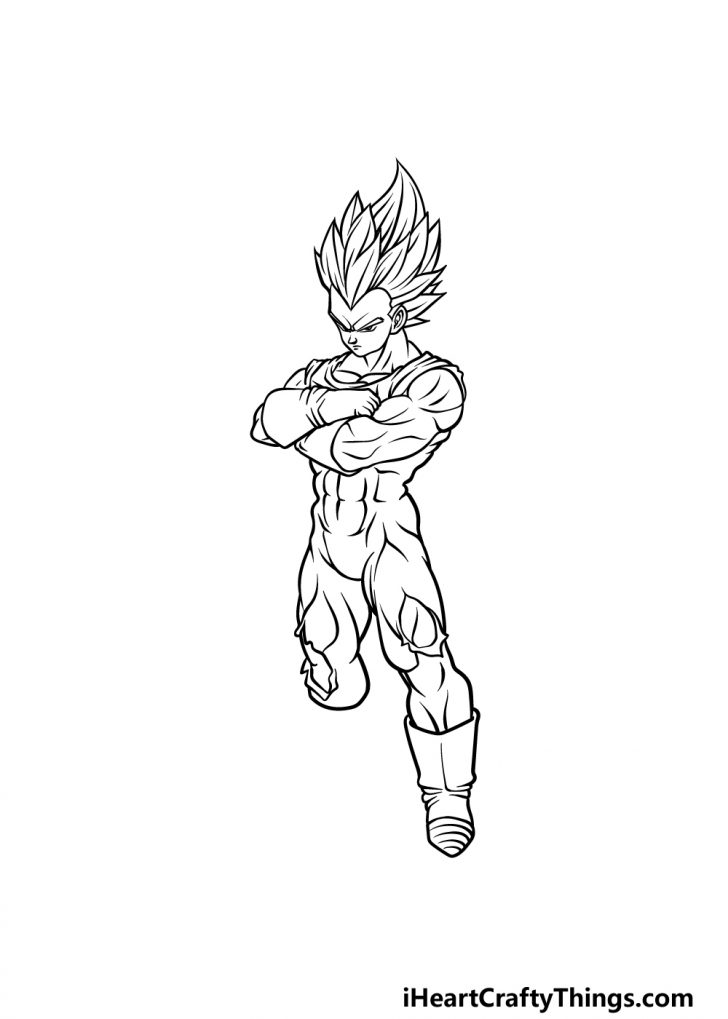 Vegeta Drawing - How To Draw Vegeta Step By Step