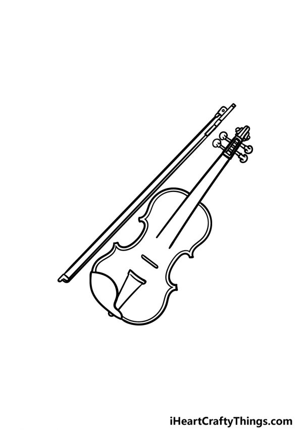 Violin Drawing - How To Draw A Violin Step By Step