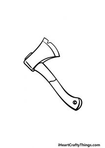 Axe Drawing - How To Draw An Axe Step By Step
