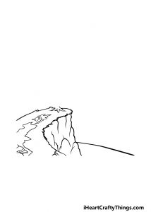 Cliff Drawing - How To Draw A Cliff Step By Step