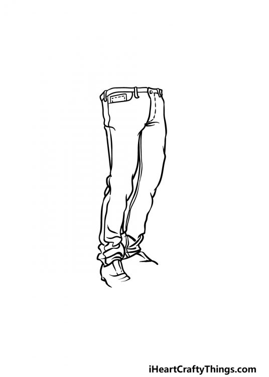 Jeans Drawing - How To Draw Jeans Step By Step