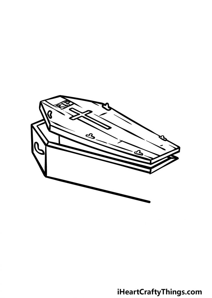 Coffin Drawing - How To Draw A Coffin Step By Step