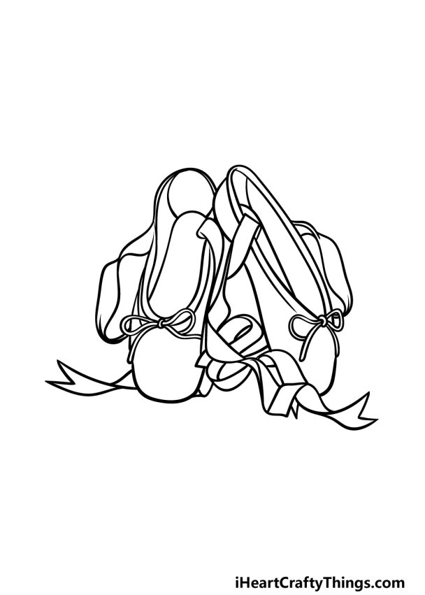 Ballet Shoes Drawing - How To Draw Ballet Shoes Step By Step