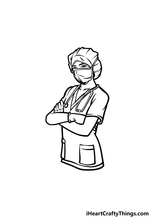 Nurse Drawing - How To Draw A Nurse Step By Step