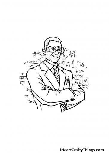 Scientist Drawing - How To Draw A Scientist Step By Step