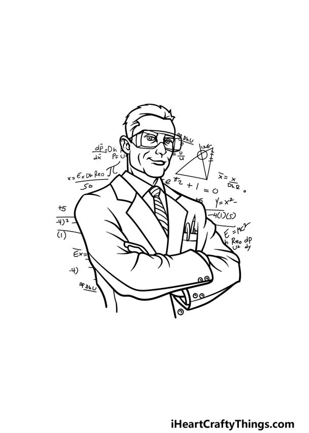 Scientist Drawing - How To Draw A Scientist Step By Step