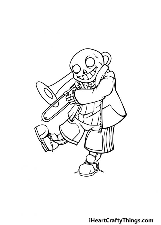Sans Drawing - How To Draw Sans Step By Step