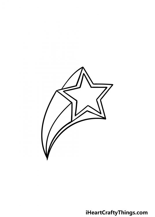 Shooting Star Drawing - How To Draw A Shooting Star Step By Step