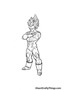 Vegeta Drawing - How To Draw Vegeta Step By Step