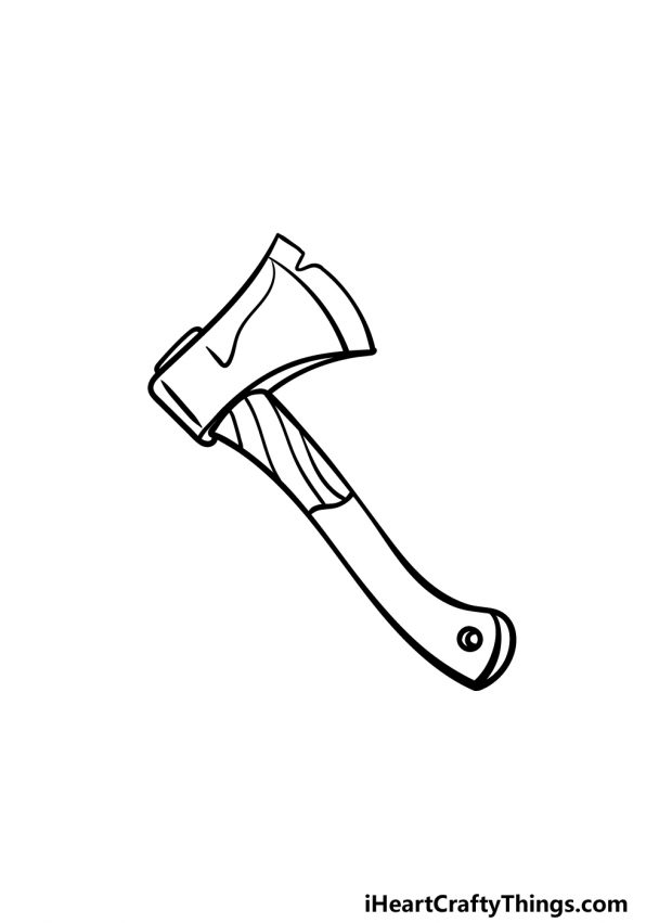 Axe Drawing - How To Draw An Axe Step By Step