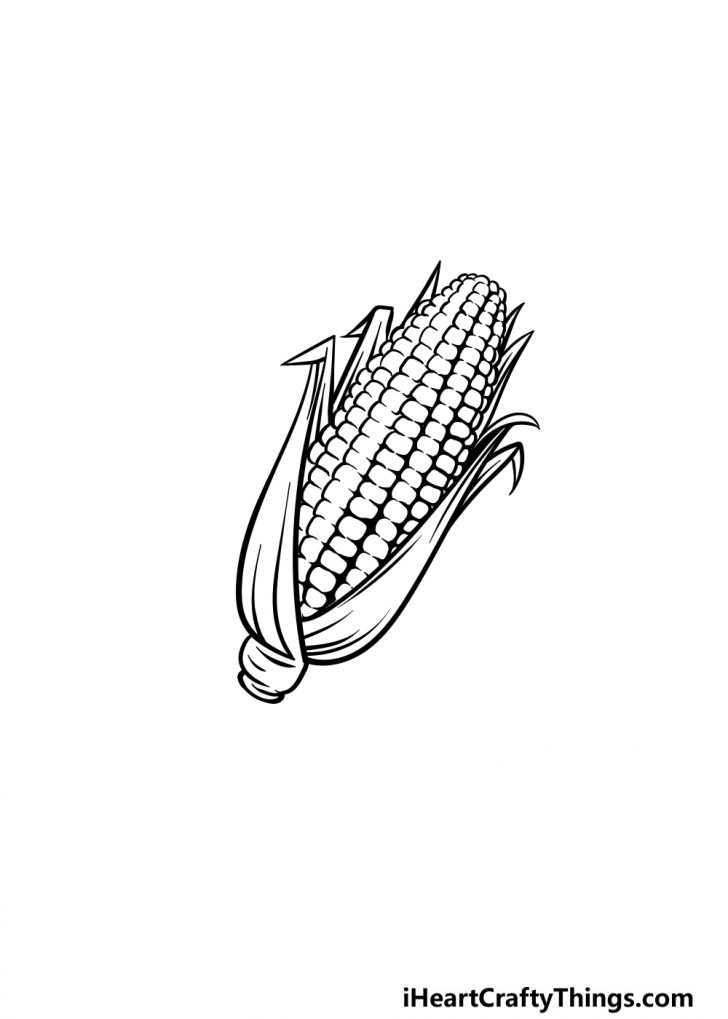 Corn Drawing - How To Draw Corn Step By Step
