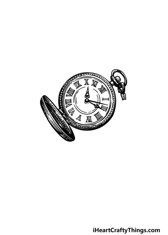 Pocket Watch Drawing - How To Draw A Pocket Watch Step By Step