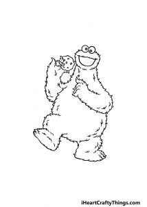 Cookie Monster Drawing - How To Draw Cookie Monster Step By Step