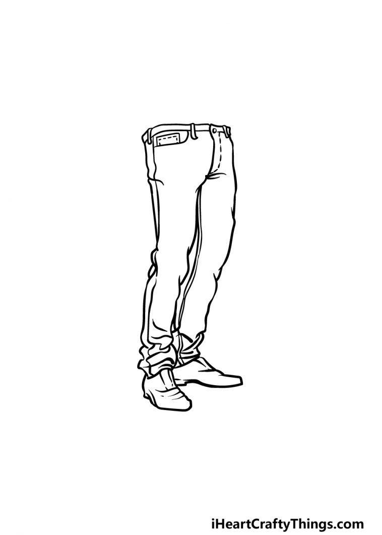 Jeans Drawing - How To Draw Jeans Step By Step