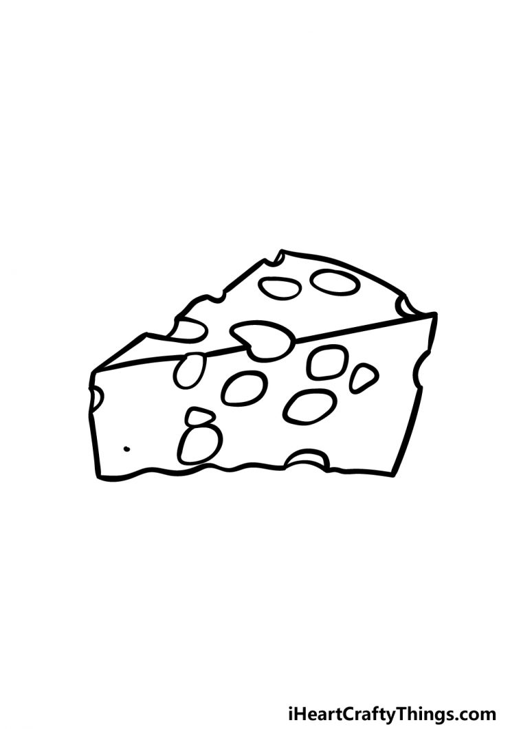 Cheese Drawing - How To Draw Cheese Step By Step