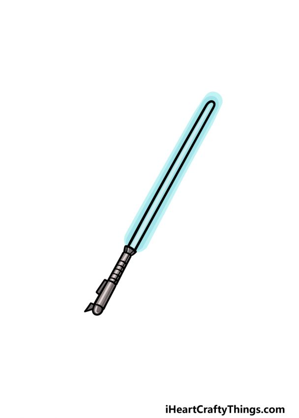 Lightsaber Drawing - How To Draw A Lightsaber Step By Step