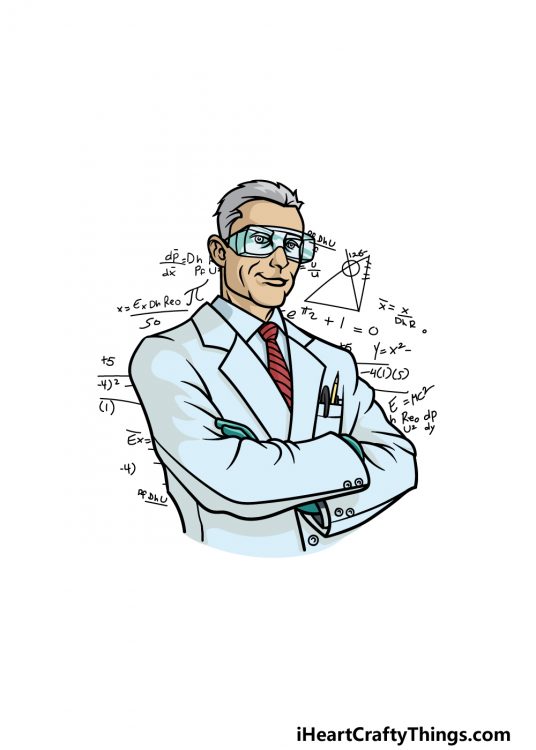 Scientist Drawing - How To Draw A Scientist Step By Step