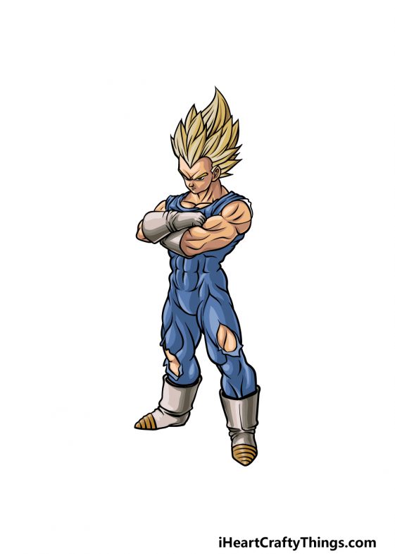 Vegeta Drawing - How To Draw Vegeta Step By Step