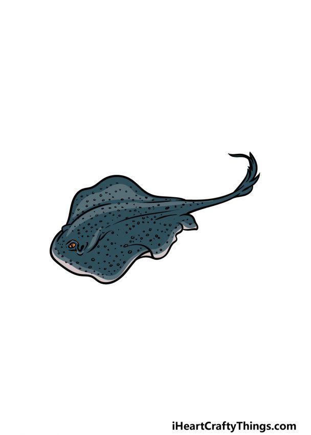 Stingray Drawing - How To Draw A Stingray Step By Step
