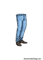 Jeans Drawing - How To Draw Jeans Step By Step