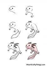 Axolotl Drawing - How To Draw An Axolotl Step By Step