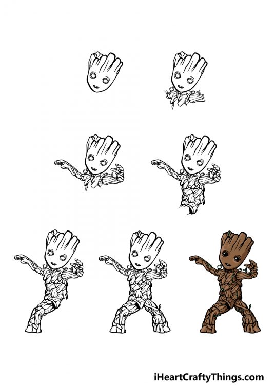 Baby Groot Drawing - How To Draw Baby Groot Step By Step