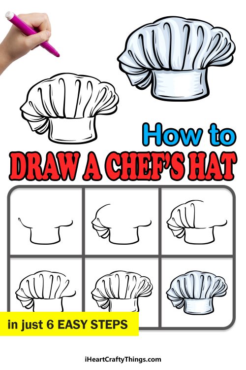 Chefs Hat Drawing - How To Draw A Chef’s Hat Step By Step