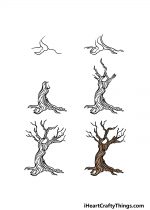 Dead Tree Drawing - How To Draw A Dead Tree Step By Step