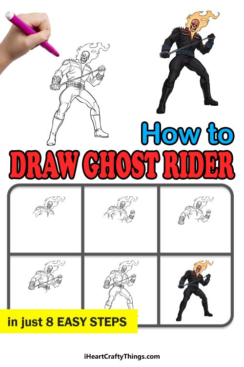 Ghost Rider Drawing - How To Draw Ghost Rider Step By Step