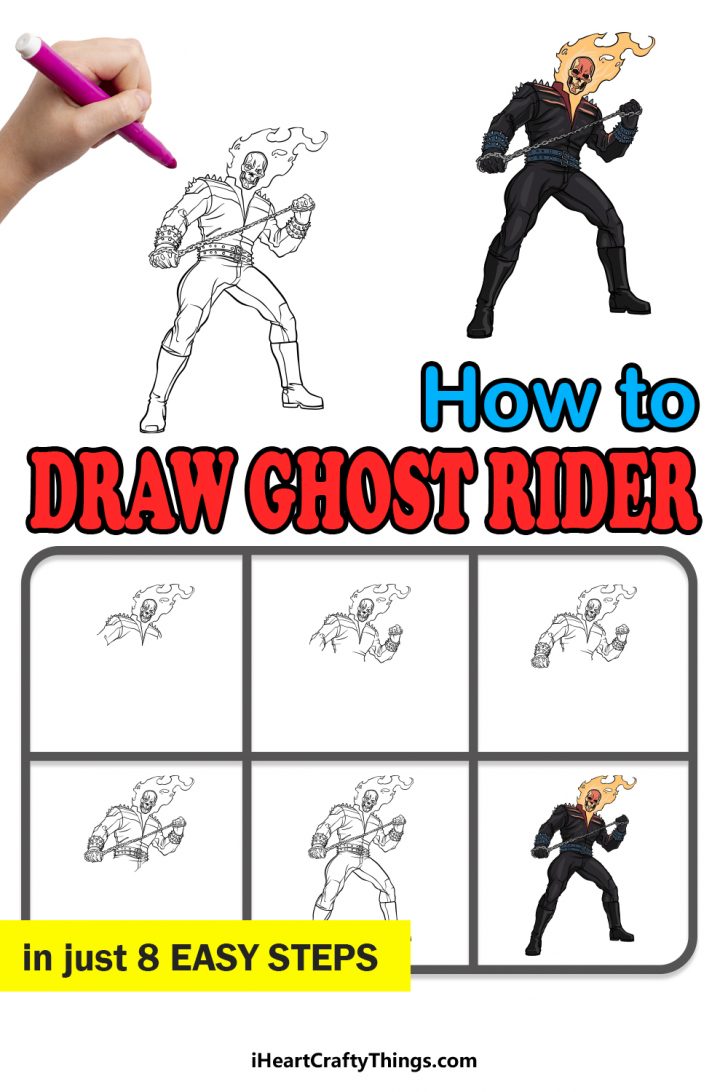 Ghost Rider Drawing - How To Draw Ghost Rider Step By Step