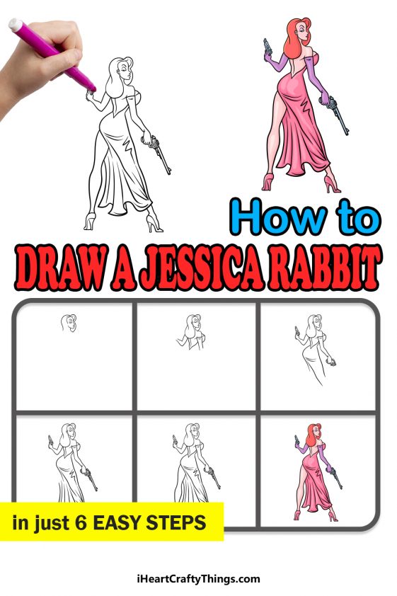 Jessica Rabbit Drawing - How To Draw Jessica Rabbit Step By Step
