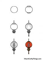 Lantern Drawing - How To Draw A Lantern Step By Step