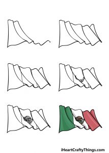 Mexican Flag Drawing - How To Draw The Mexican Flag Step By Step