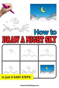 Night Sky Drawing - How To Draw A Night Sky Step By Step