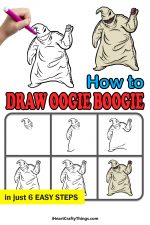 Oogie Boogie Drawing - How To Draw Oogie Boogie Step By Step