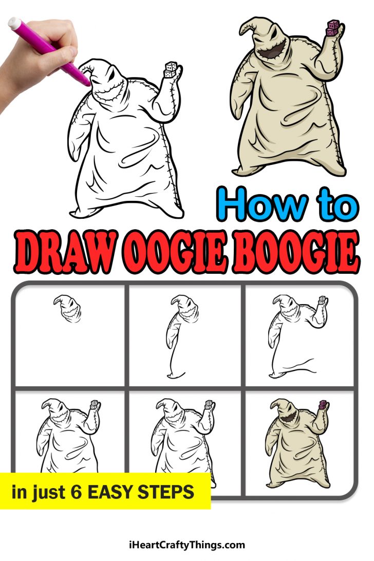 Oogie Boogie Drawing - How To Draw Oogie Boogie Step By Step