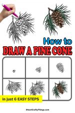 Pinecone Drawing - How To Draw A Pinecone Step By Step
