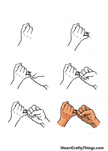Pinky Promise Drawing - How To Draw A Pinky Promise Step By Step