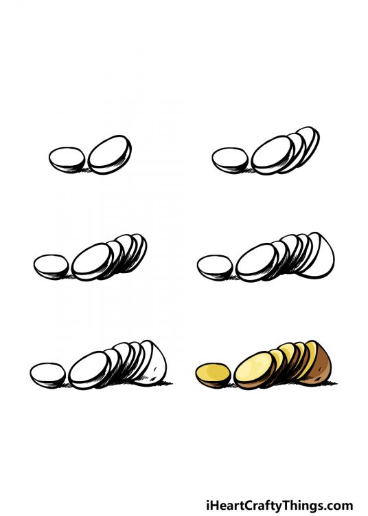Potato Drawing - How To Draw A Potato Step By Step