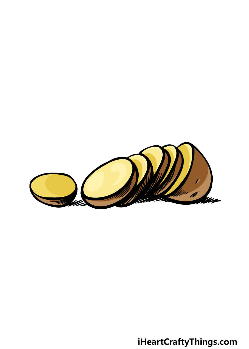 Potato Drawing - How To Draw A Potato Step By Step