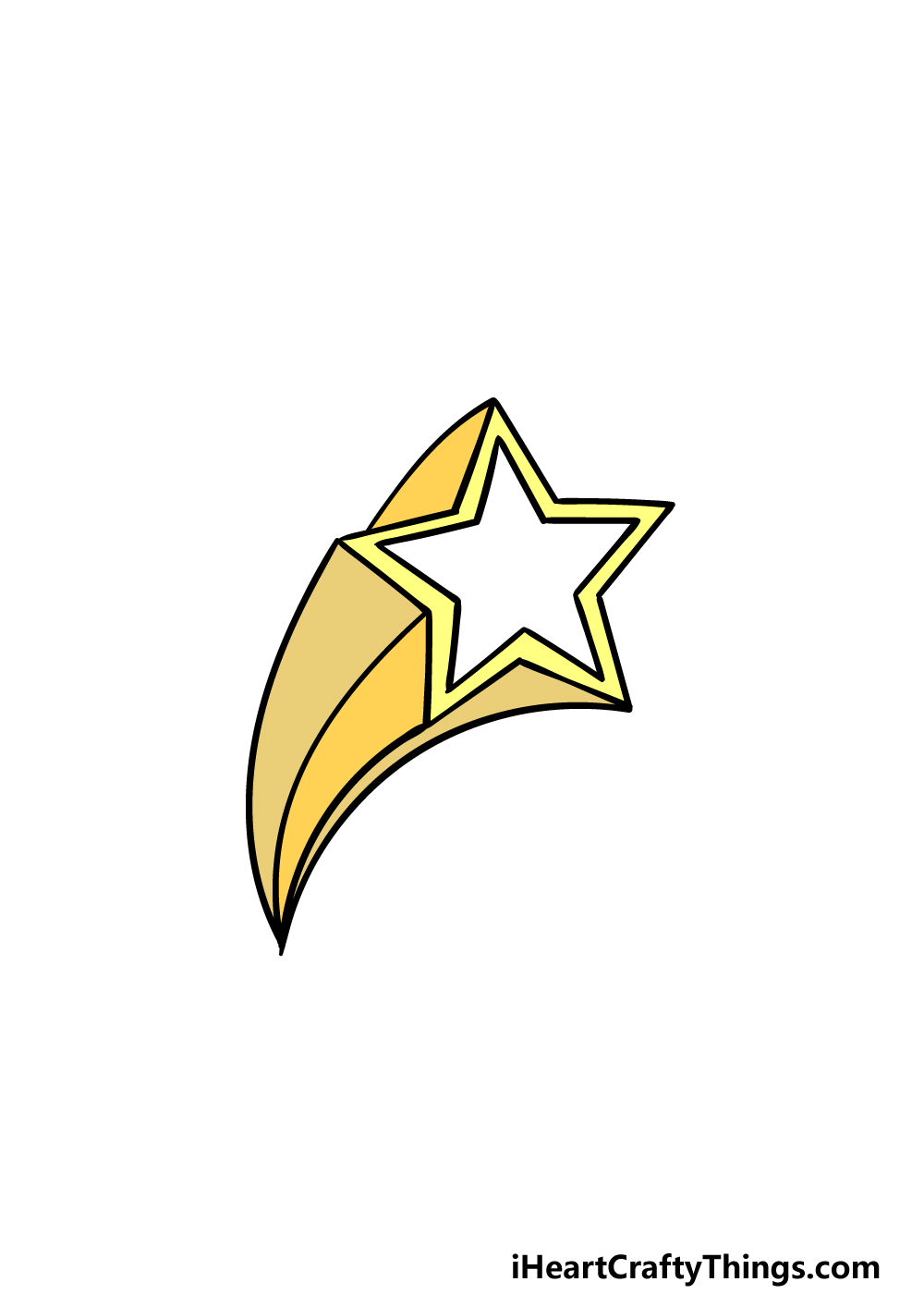 Shooting Star Drawing - How To Draw A Shooting Star Step By Step