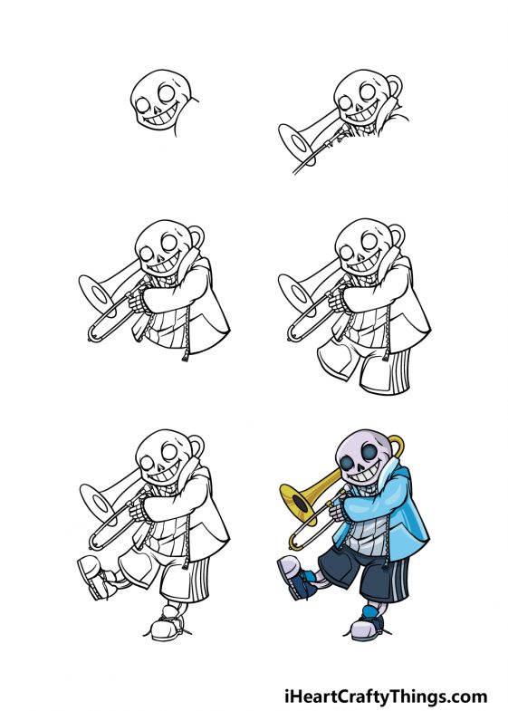 Sans Drawing - How To Draw Sans Step By Step