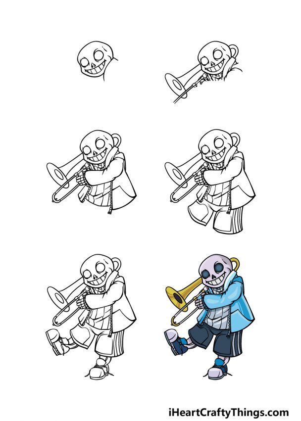 Sans Drawing - How To Draw Sans Step By Step