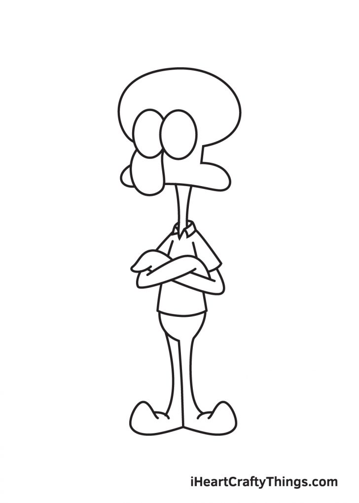 Squidward Drawing - How To Draw Squidward Step By Step