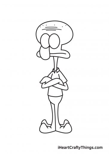 Squidward Drawing - How To Draw Squidward Step By Step