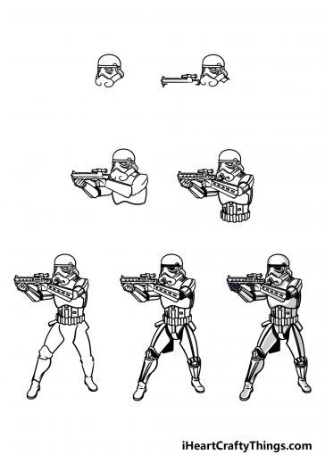 Stormtrooper Drawing - How To Draw A Stormtrooper Step By Step