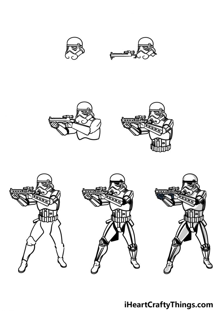 Stormtrooper Drawing - How To Draw A Stormtrooper Step By Step
