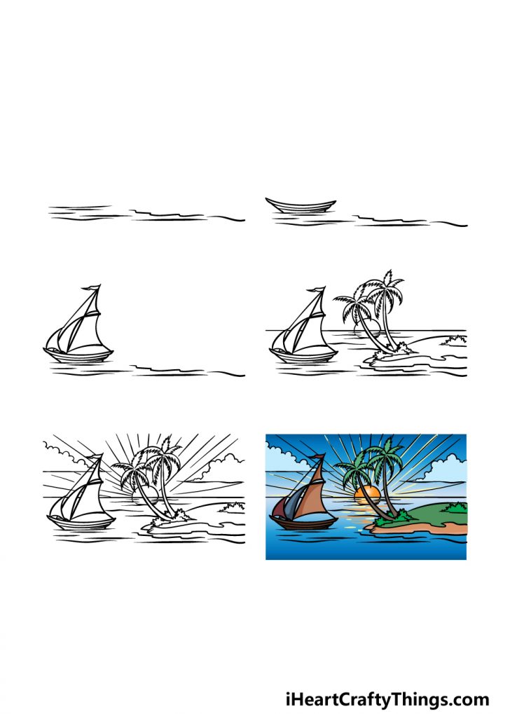 Sunrise Drawing - How To Draw A Sunrise Step By Step