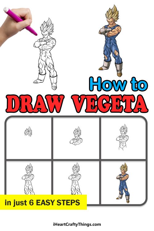 Vegeta Drawing - How To Draw Vegeta Step By Step